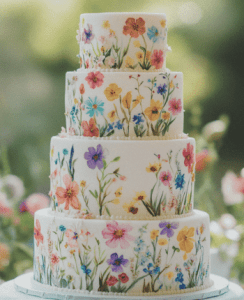 12 Romantic, Meadow-Inspired Wildflower Wedding Cake Ideas - Wedding Hacked